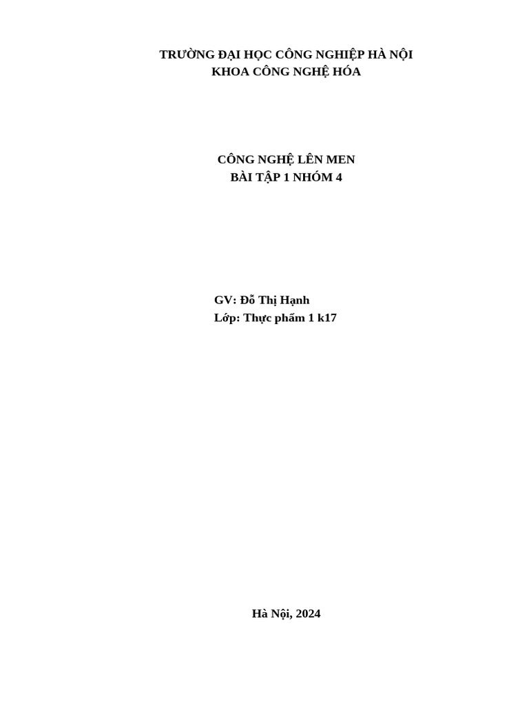 Bài tập 1 nhóm 4 CNLM | PDF