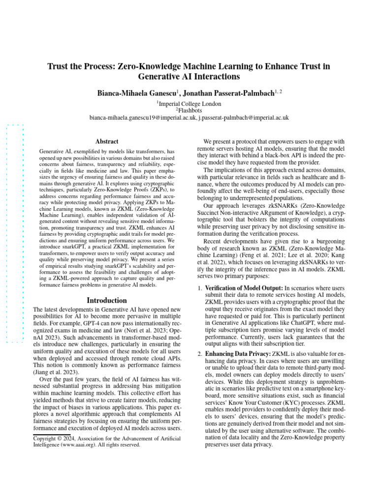Zero Knowledge ML For Generative AI | PDF | Artificial Intelligence ...