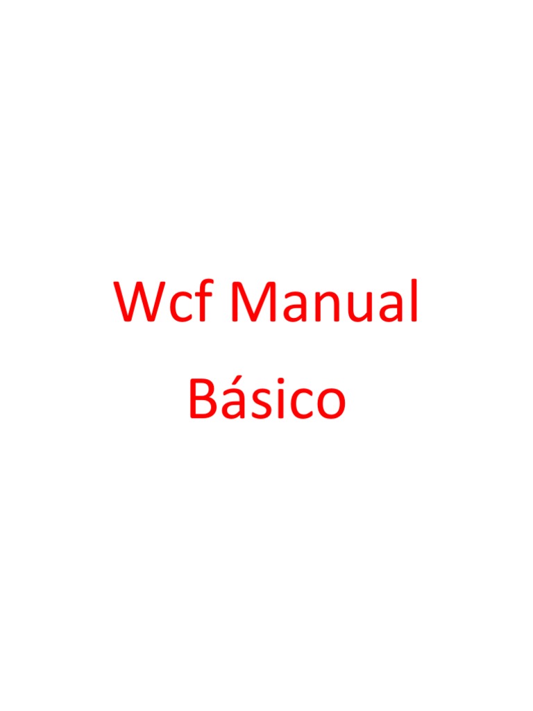 Manual WCF | PDF | Computers