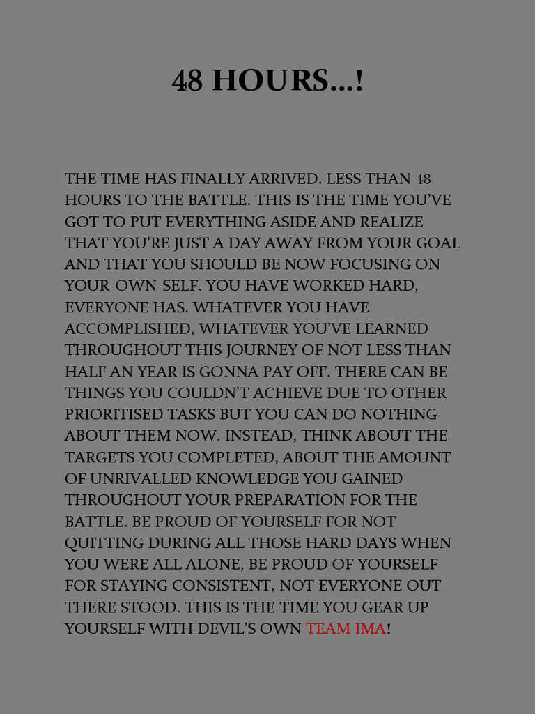 48 Hours | PDF