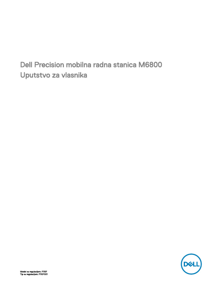DELL Precision m6800 - UPUTSTVO - SRPSKI | PDF