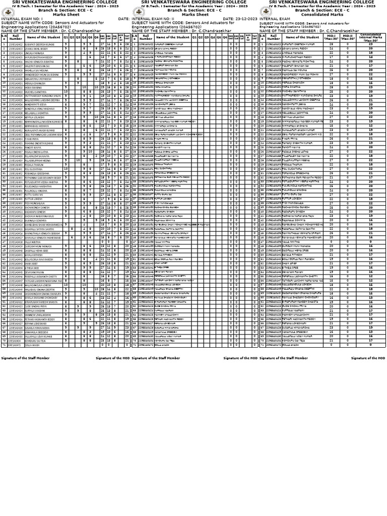 IV-I (C) (Mid Marks) (2021-25) | PDF