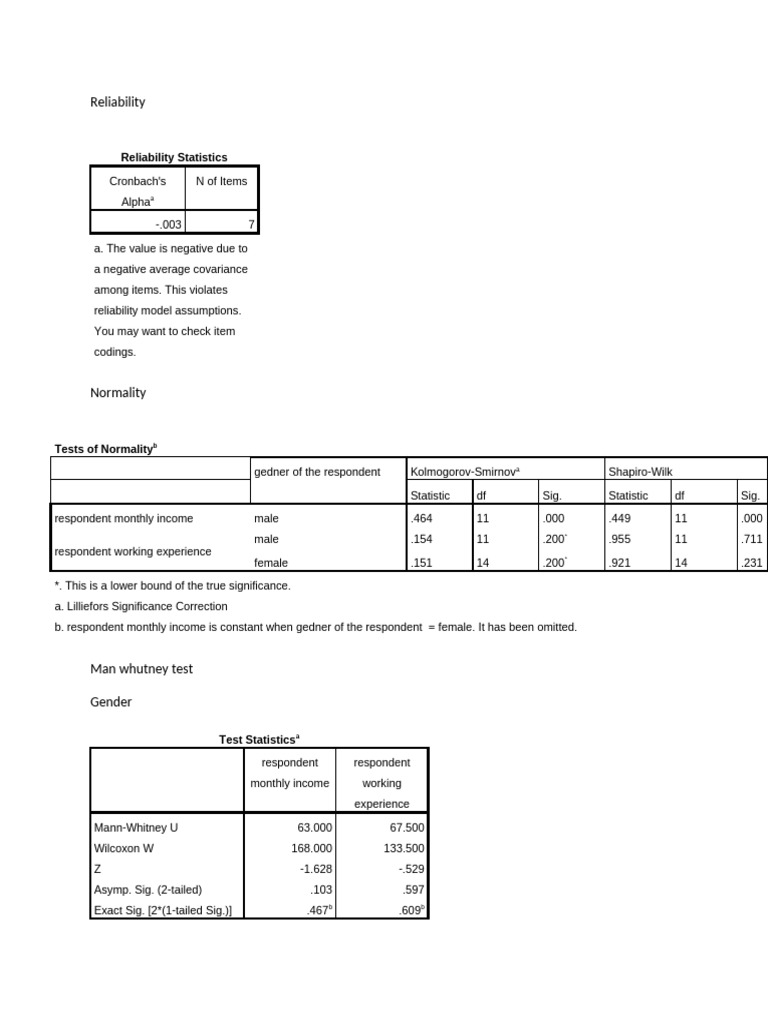 Reliability | PDF | Mann–Whitney U Test | Scientific Method