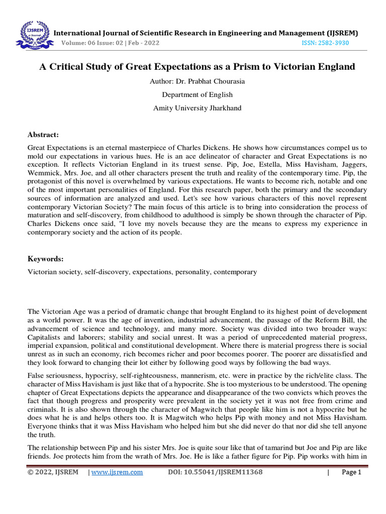 Great Expectations: Victorian Prism | PDF | Great Expectations ...