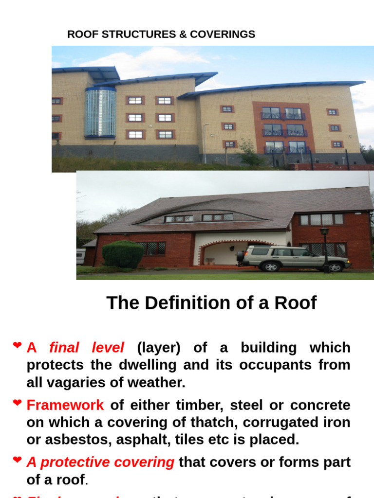 Roof Structures and Functional Requirements | PDF | Roof | Building ...
