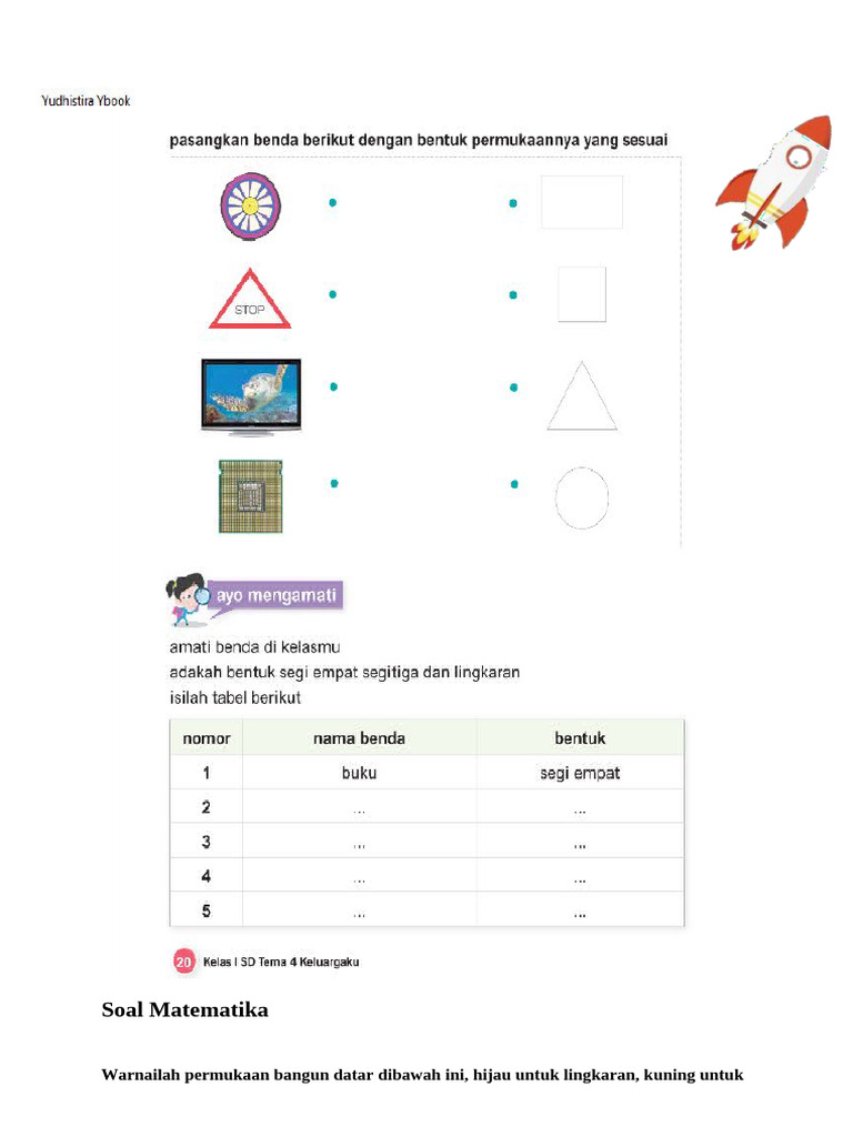 Soal Evaluasi Matematika Kelas I Pdf