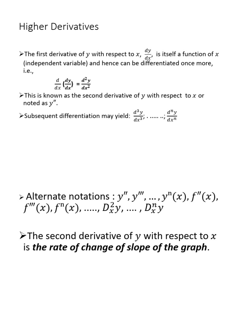 CE Unit IV Algebraic Functions Higher Derivatives | PDF | Derivative ...