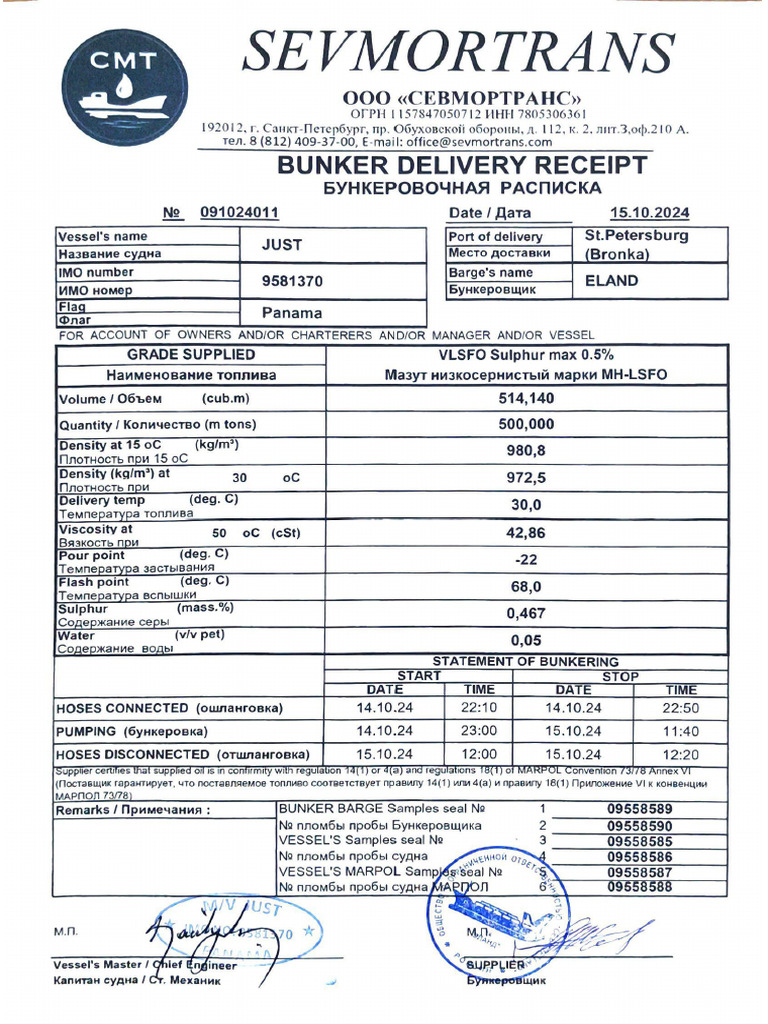 SP BDN Vlsfo+ Vlsmgo | PDF