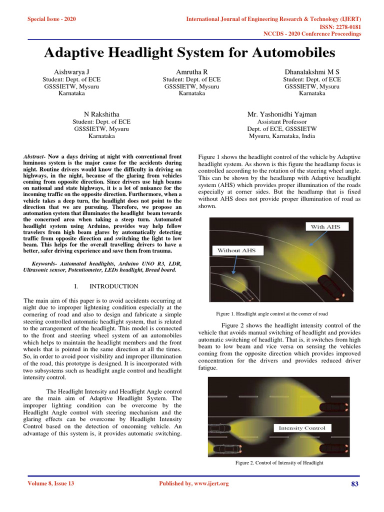 Adaptive Headlight System Design | PDF | Headlamp | Motor Vehicle