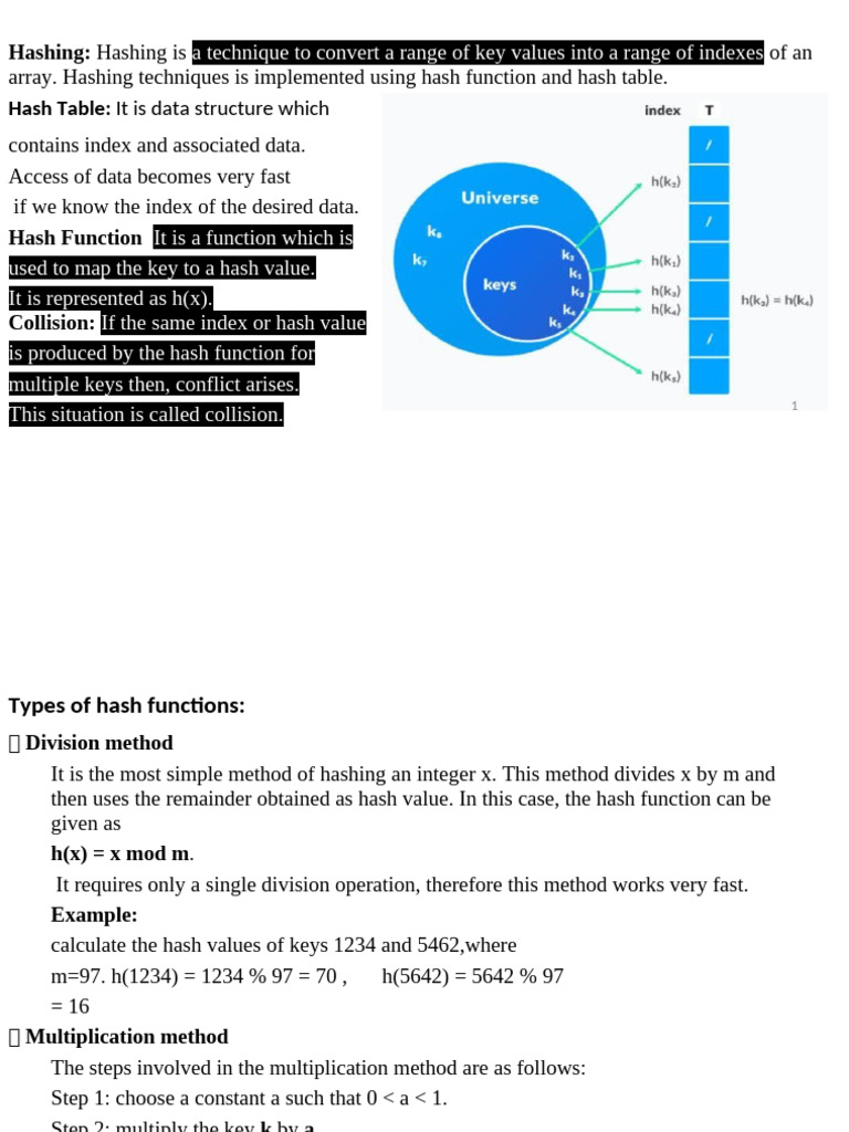 Module V Unit 2 Hashing | PDF | Applied Mathematics | Computer Data