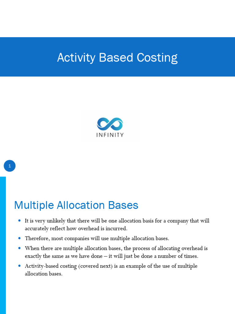 Part 1 - Section D Activity Based Costing | PDF | Life Cycle Assessment | Cost