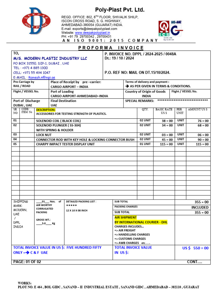 0048a Modern Plastic Industry Llc-Uae | PDF