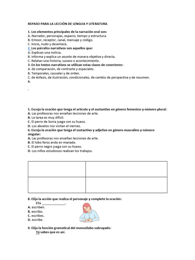 Repaso de Lengua y Literatura | PDF | Verbo | Género gramatical