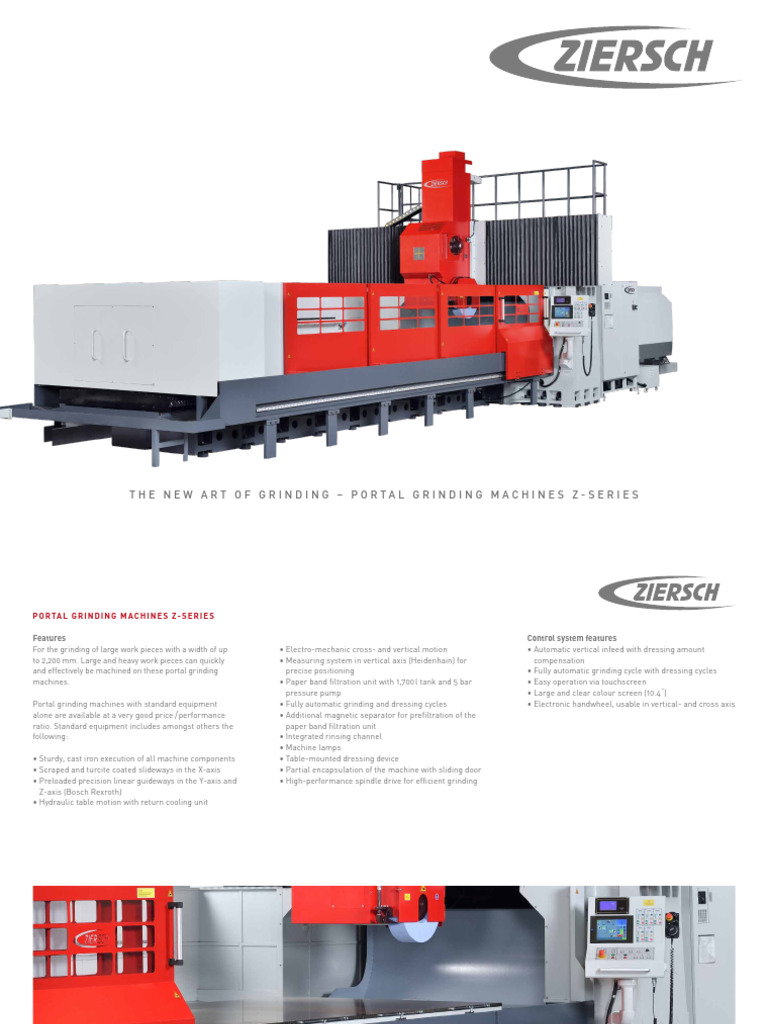Ziersch Portal Grinding Machines 2018 GB | PDF | Grinding (Abrasive ...