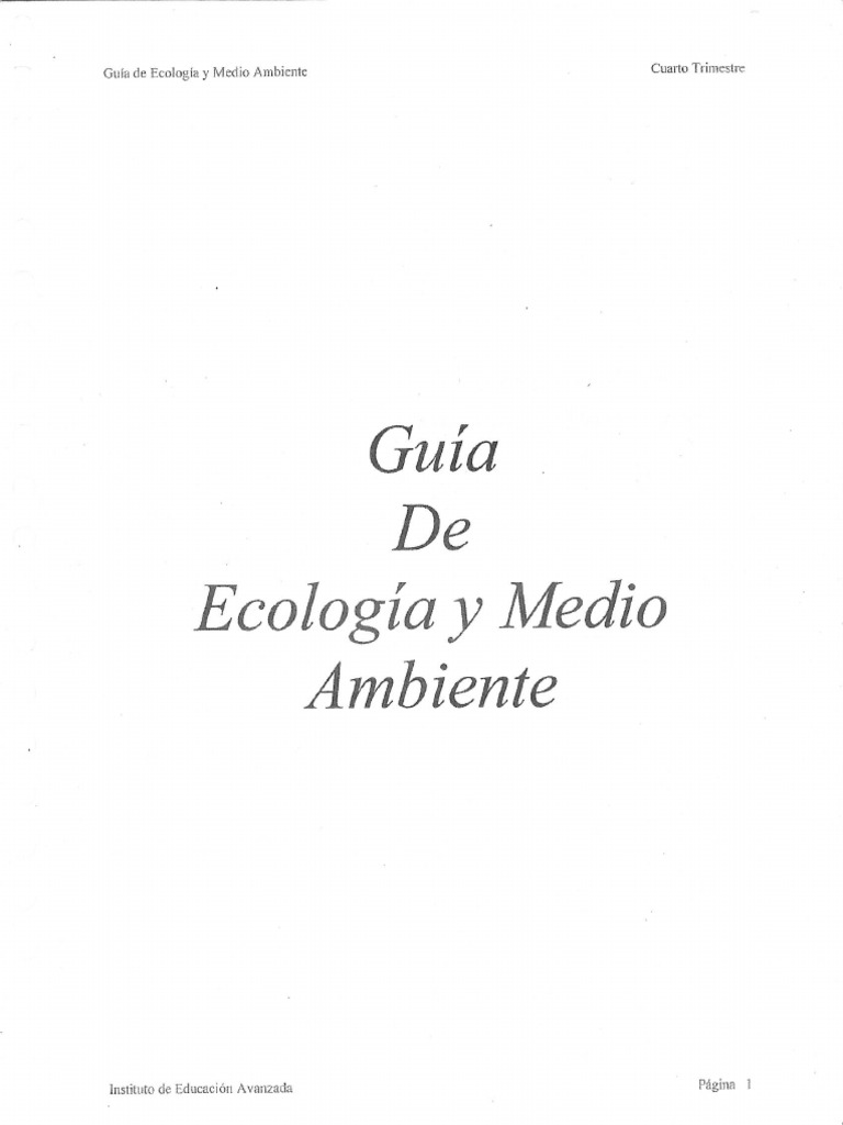 Ecología y Medio Ambiente | PDF