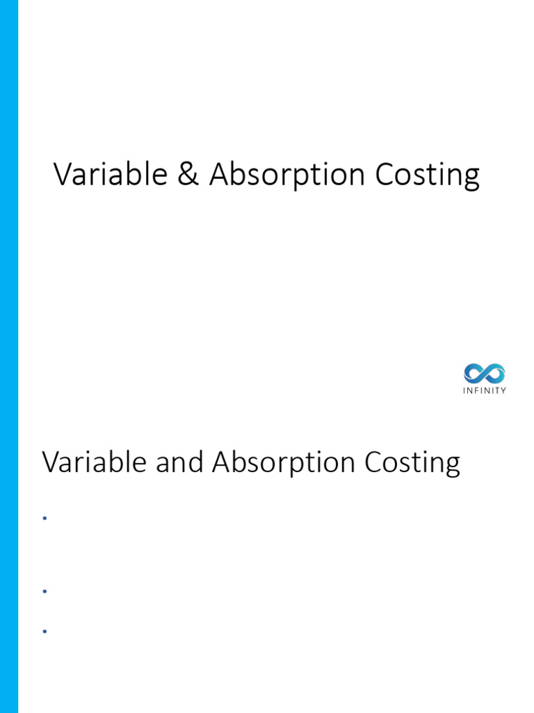 Part 1 – Section D variable _ absorption costing | PDF | Cost Of Goods Sold | Inventory