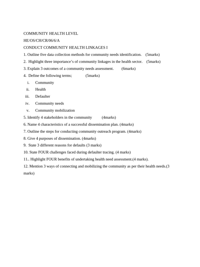 Community Health | PDF