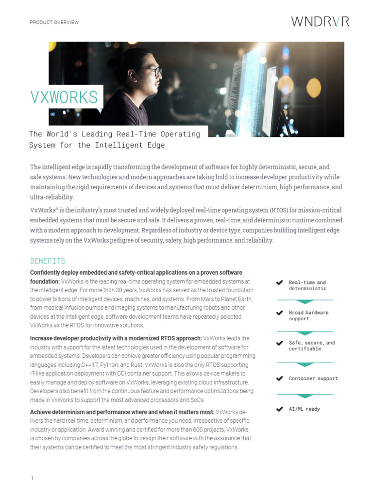 Vxworks: The World's Leading Real-Time Operating System For The Intelligent Edge | PDF ...