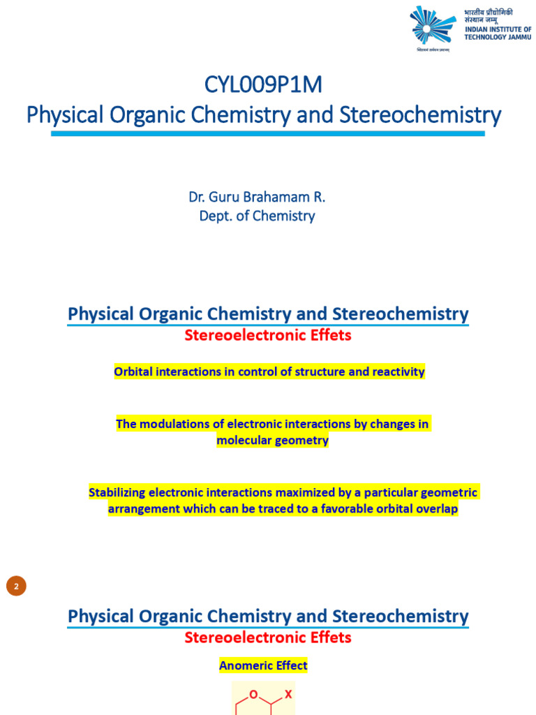 Stereoelectronic effects | PDF | Molecules | Physical Sciences