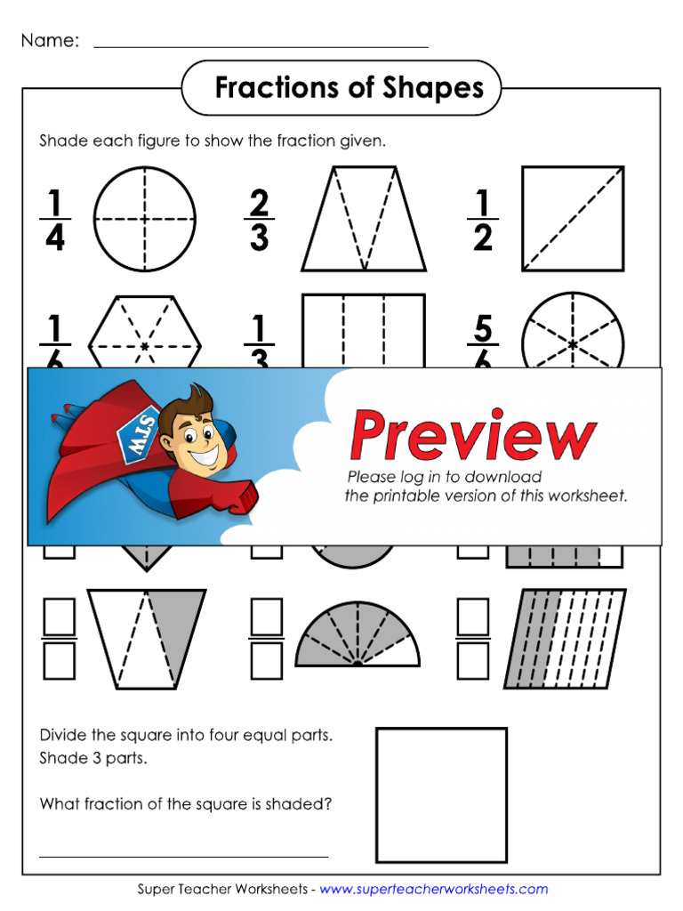 Fractions of Shapes | PDF
