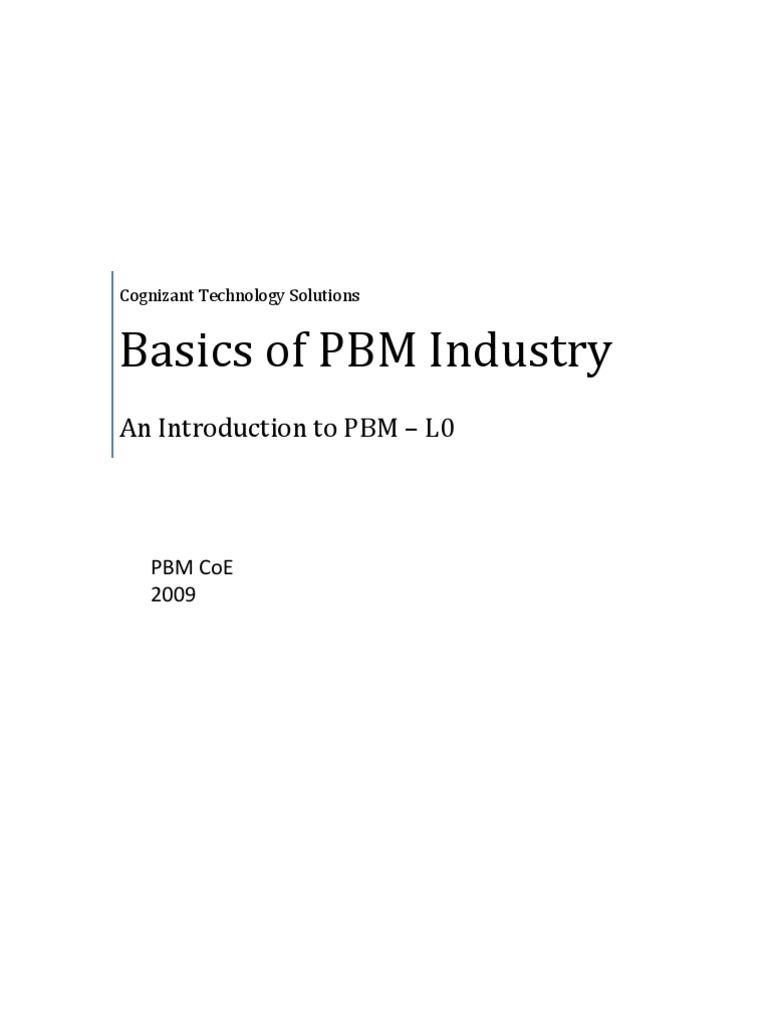 PBM | PDF | Pharmacy | Medical Prescription