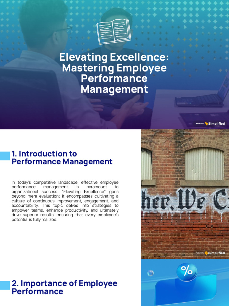 Elevating Excellence Mastering Employee Performance Management | PDF | Performance Indicator | Goal