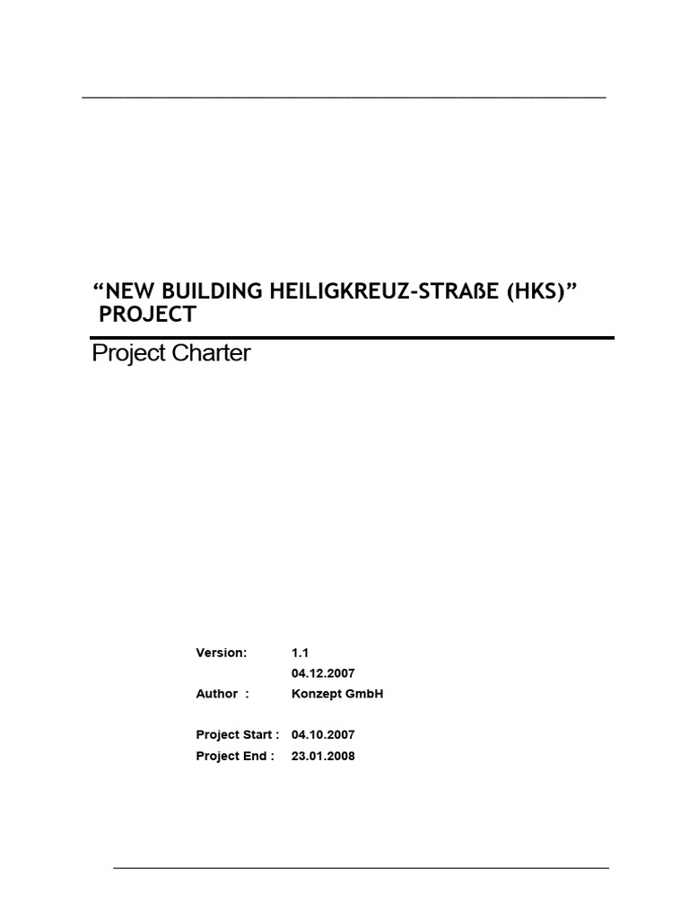 Project Charter Good Example2014 | PDF | Teachers | Risk