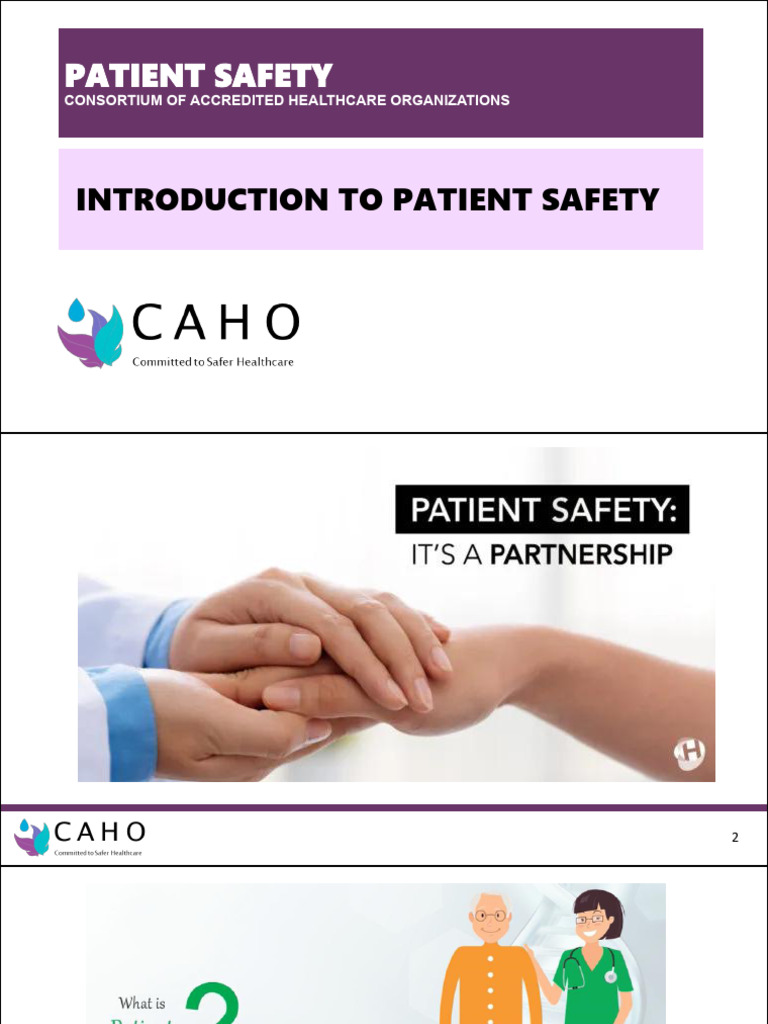 1 - Introduction To Patient Safety & Program | PDF | Patient Safety ...