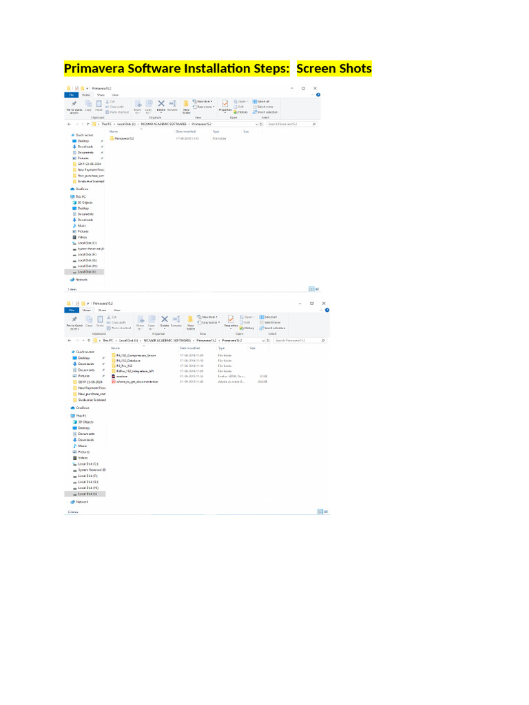 Primavera SW Installation Procedure | PDF | Computers