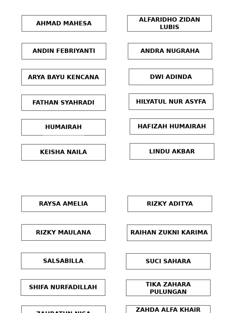 Nama Nama | PDF
