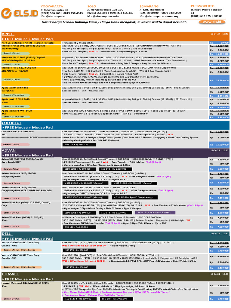 ELS-12-April-2024 | PDF | I Pad | Consumer Electronics