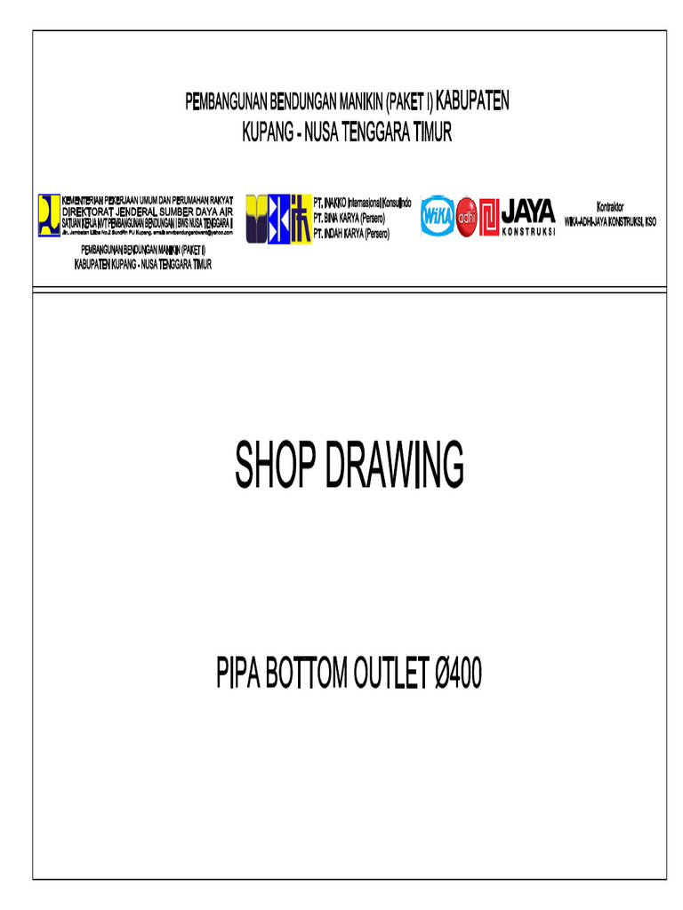 DWG Pipa Bottom Outlet ⌀400 R1 | PDF | Plumbing | Hydraulics