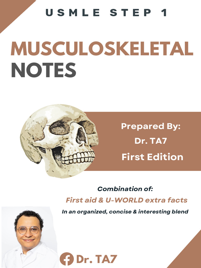 USMLE Step 1 Musculoskeletal Notes | PDF | Bone | Gout