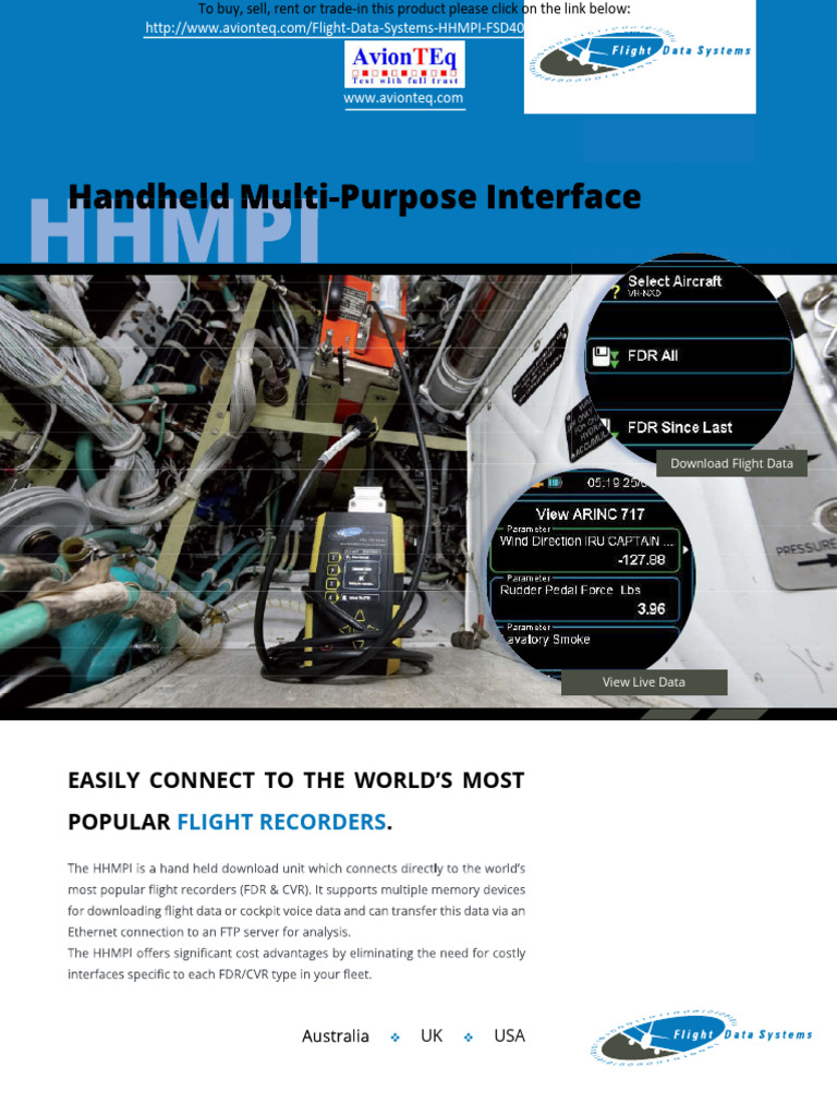 Flight Data Systems HHMPI FDS40 0301 Specification Sheet | PDF