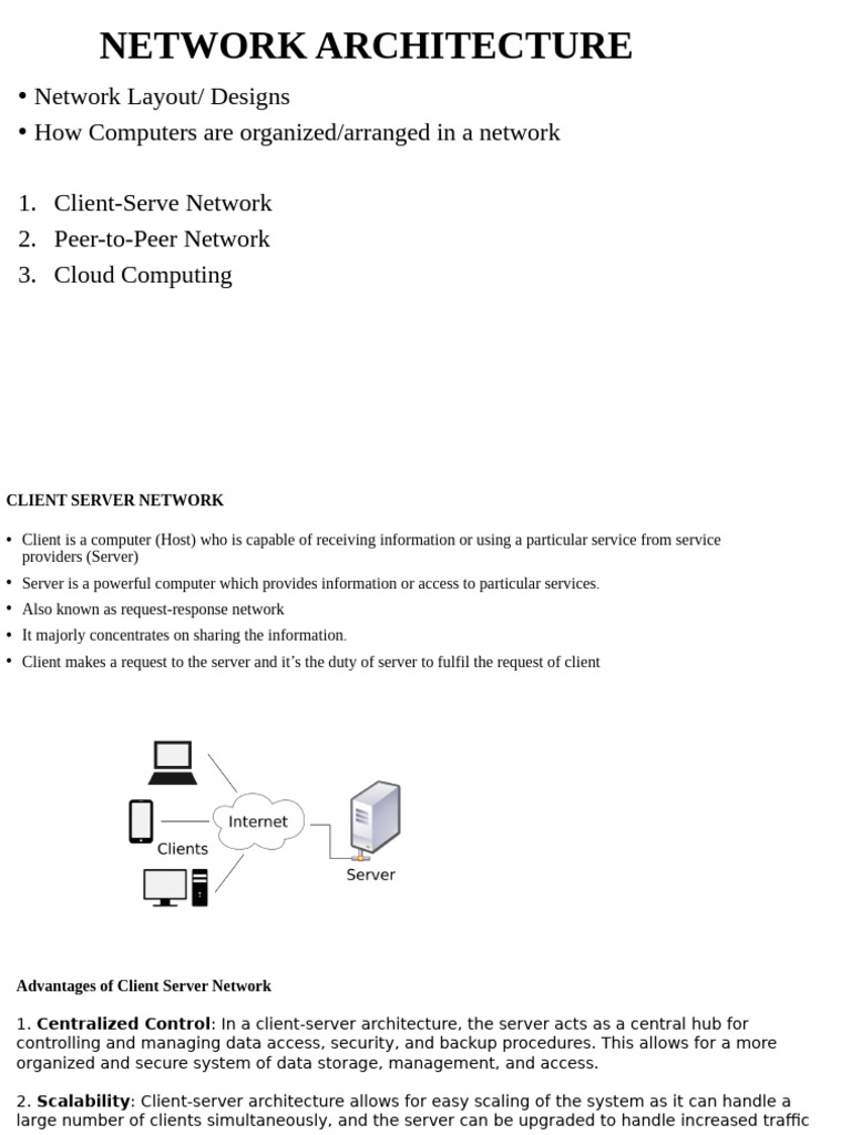 4 Network Architecture | PDF | Client–Server Model | Peer To Peer