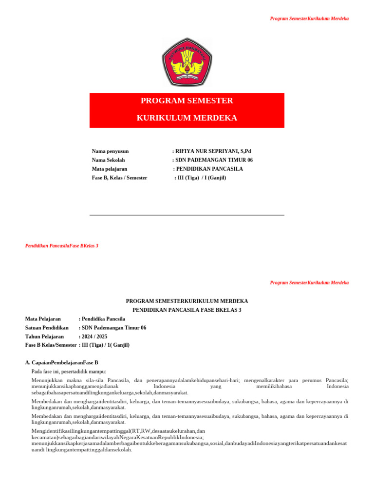 PROMES PKKN KELAS 3 EDIT | PDF | Karier & Perkembangan