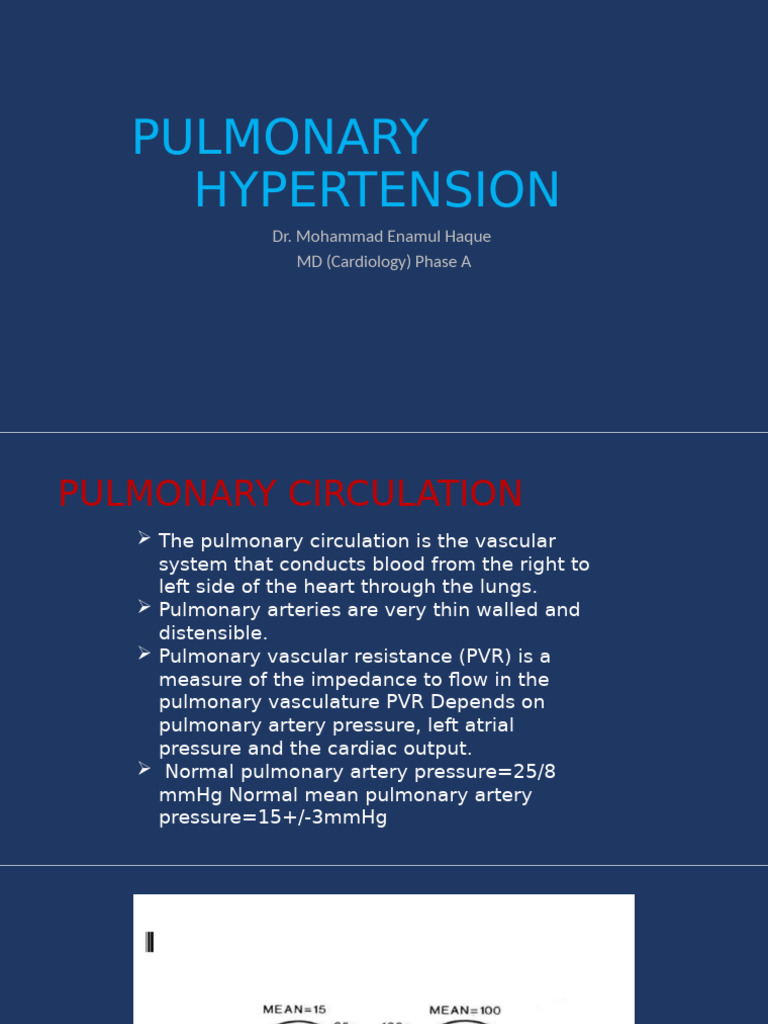 PULMONARY HTN | PDF | Hypertension | Blood Vessel