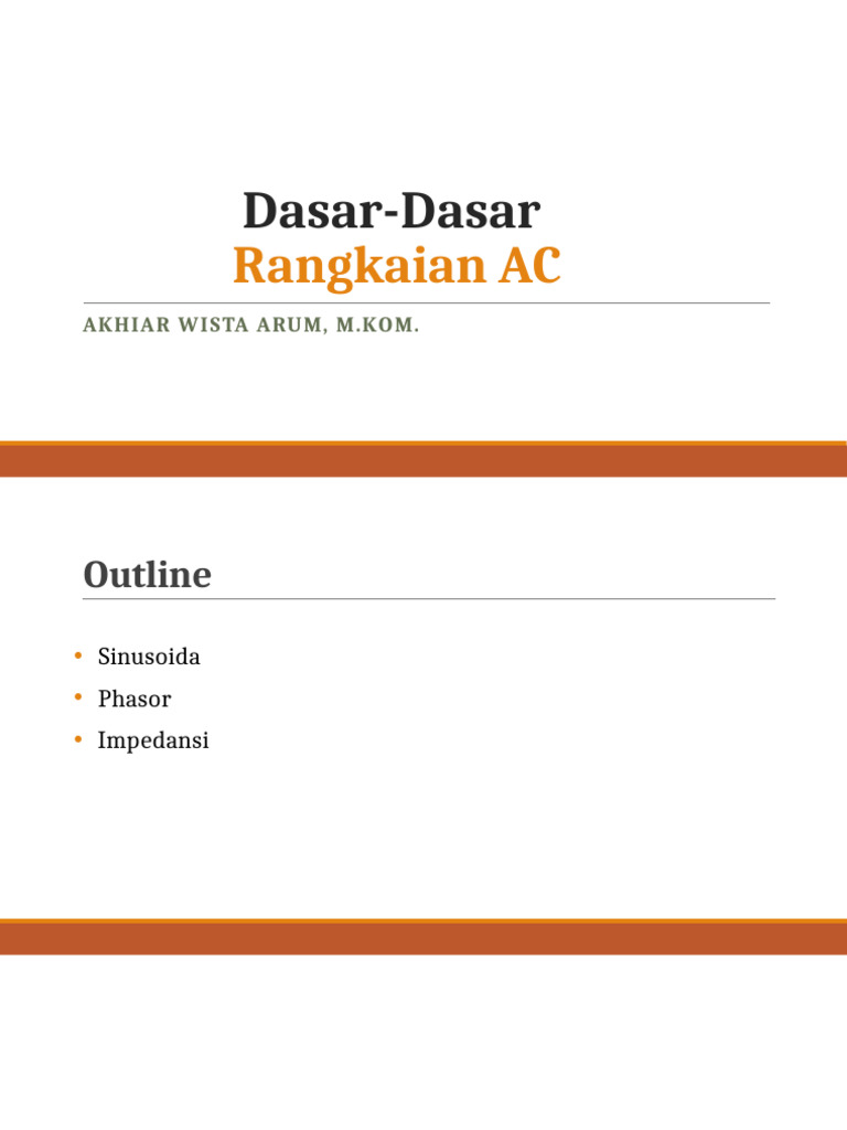 Dasar-Dasar Rangkaian AC | PDF