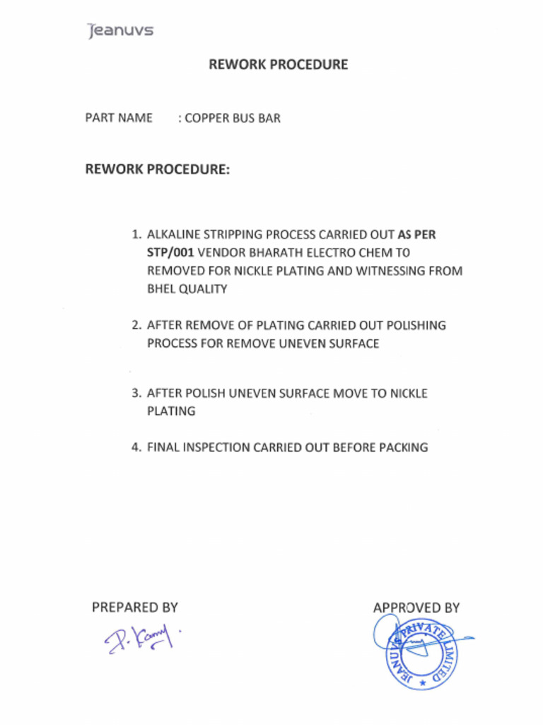 Rework Pocedure | PDF