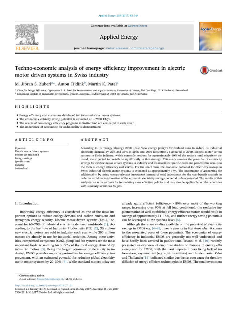Zuberi Et Al. 2017 | PDF | Efficient Energy Use | Switzerland