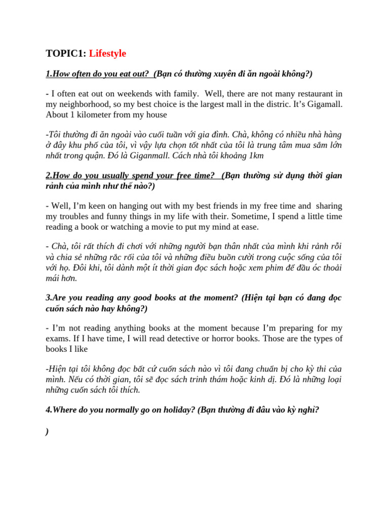 Speaking GK Ta1 | PDF