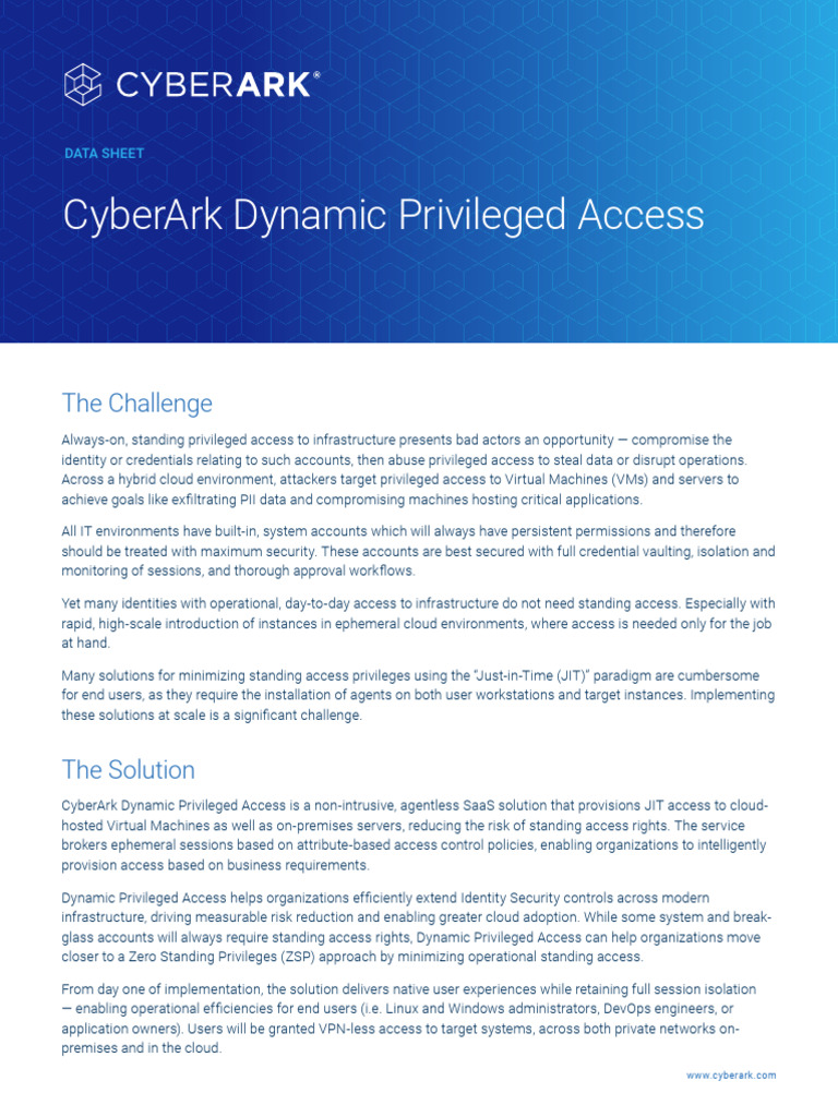 Cyberark Dynamic Privileged Access Pdf Secure Shell Computing
