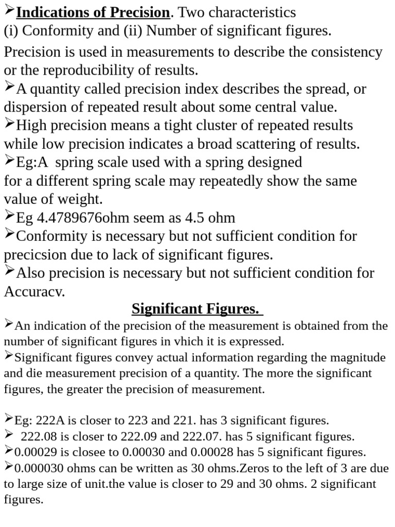 Understanding Measurement Precision and Sensitivity | PDF | Accuracy ...