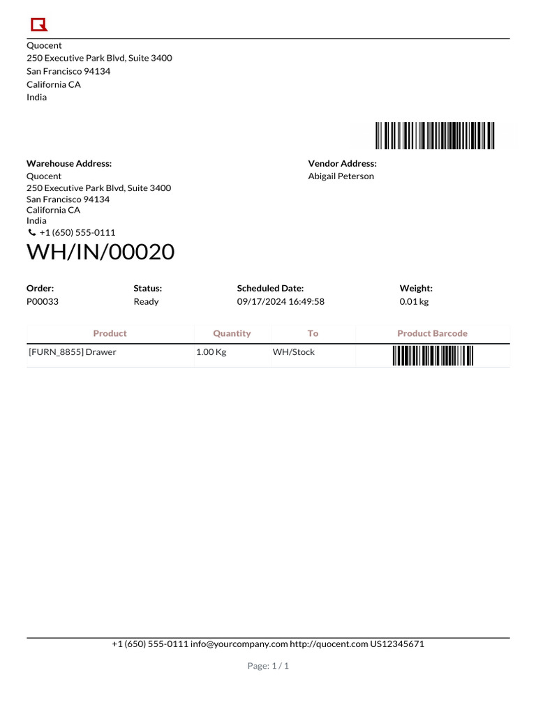 Picking Operations - Abigail Peterson - WH_IN_00020 | PDF