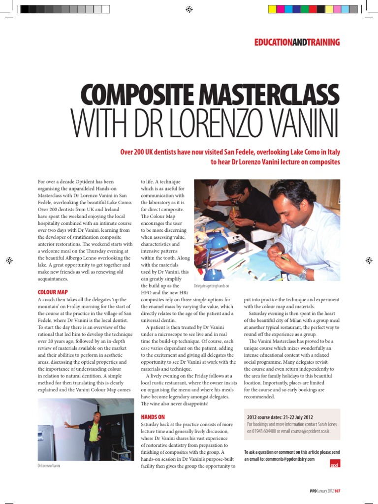 Vanini Composite Masterclass Overview | PDF