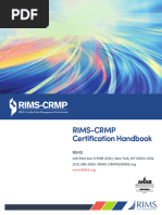 Rims CRMP Examination Study Guide | PDF | Risk | Risk Management