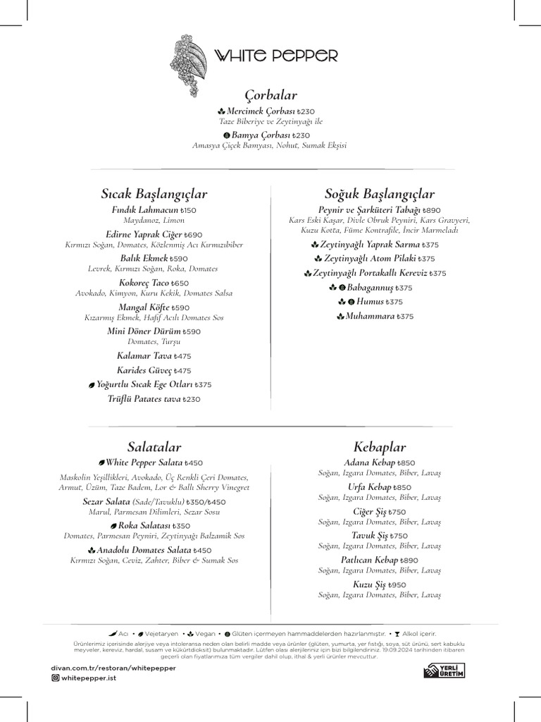 white-pepper-menu | PDF