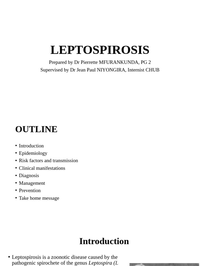 Lepto Spiros Is | PDF | Medicine | Clinical Medicine