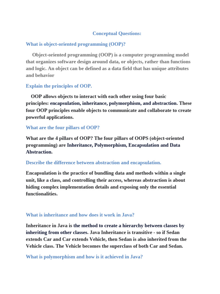 ques -with ansy | PDF | Method (Computer Programming) | Object Oriented Programming