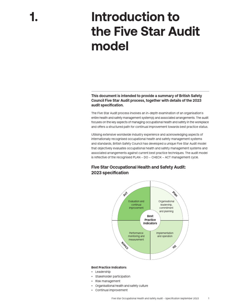 Introduction To The Five Star Audit Model 1 | PDF | Audit ...